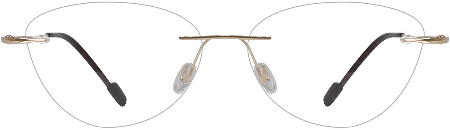 Rimless Cateye Eyeglasses 143569